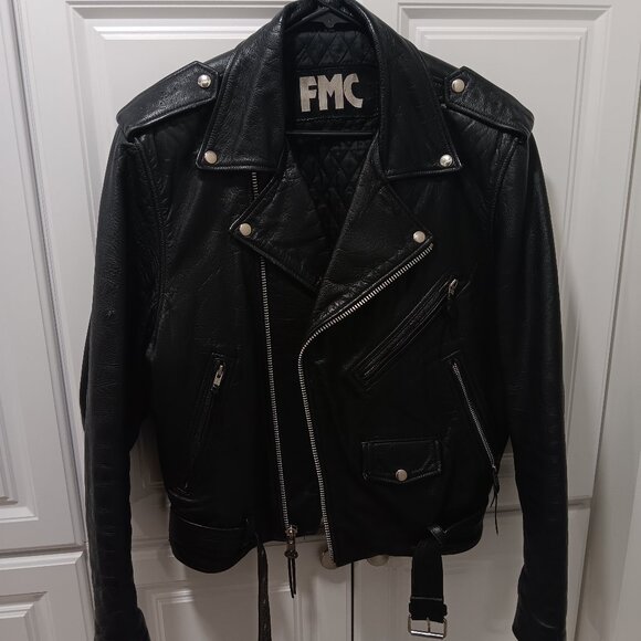 Fmc | Jackets & Coats | Mens Vintage Leather Fmc Biker Jacket Size 4 ...